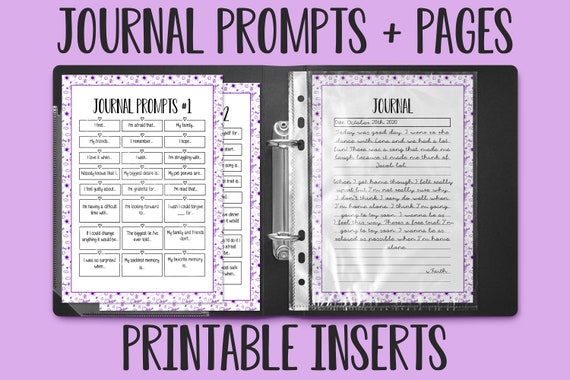 Journal Prompts Pages Bullet Journal Inserts Mental | Etsy