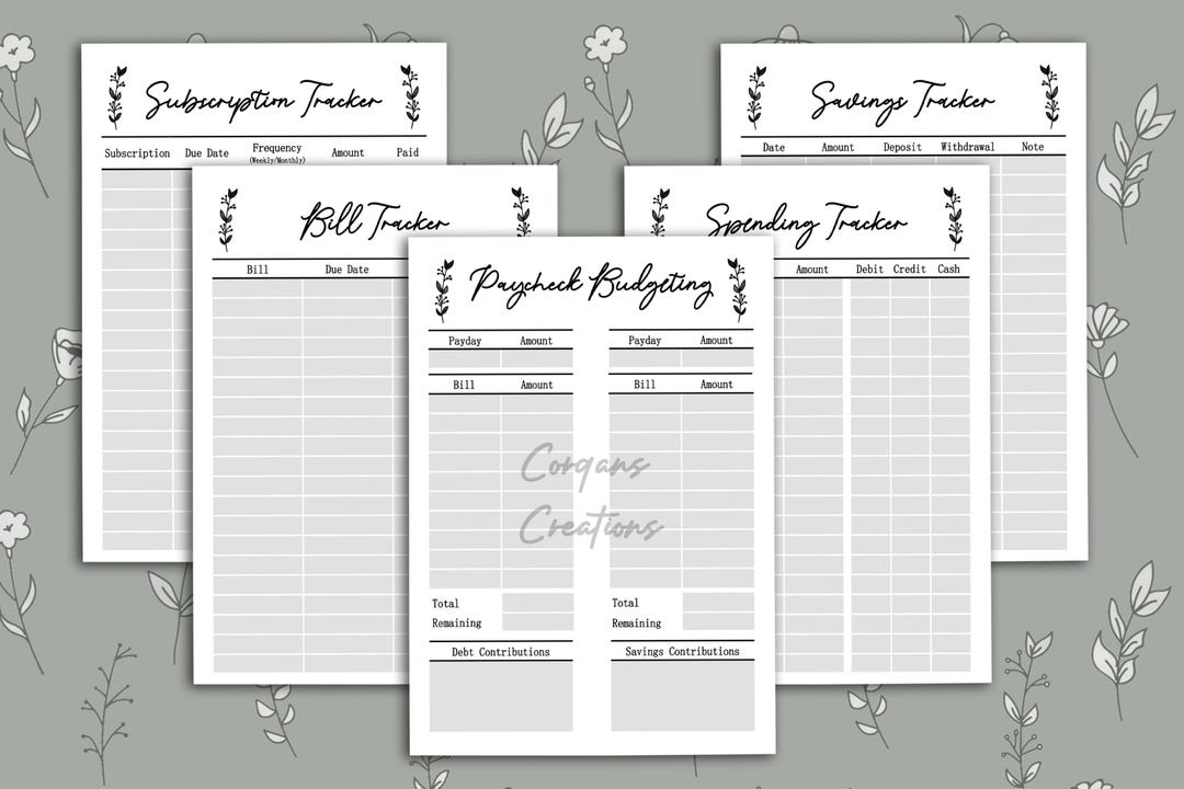 Paycheck Budgeting Bundle | Printable Budget Planner | Savings Tracker ...