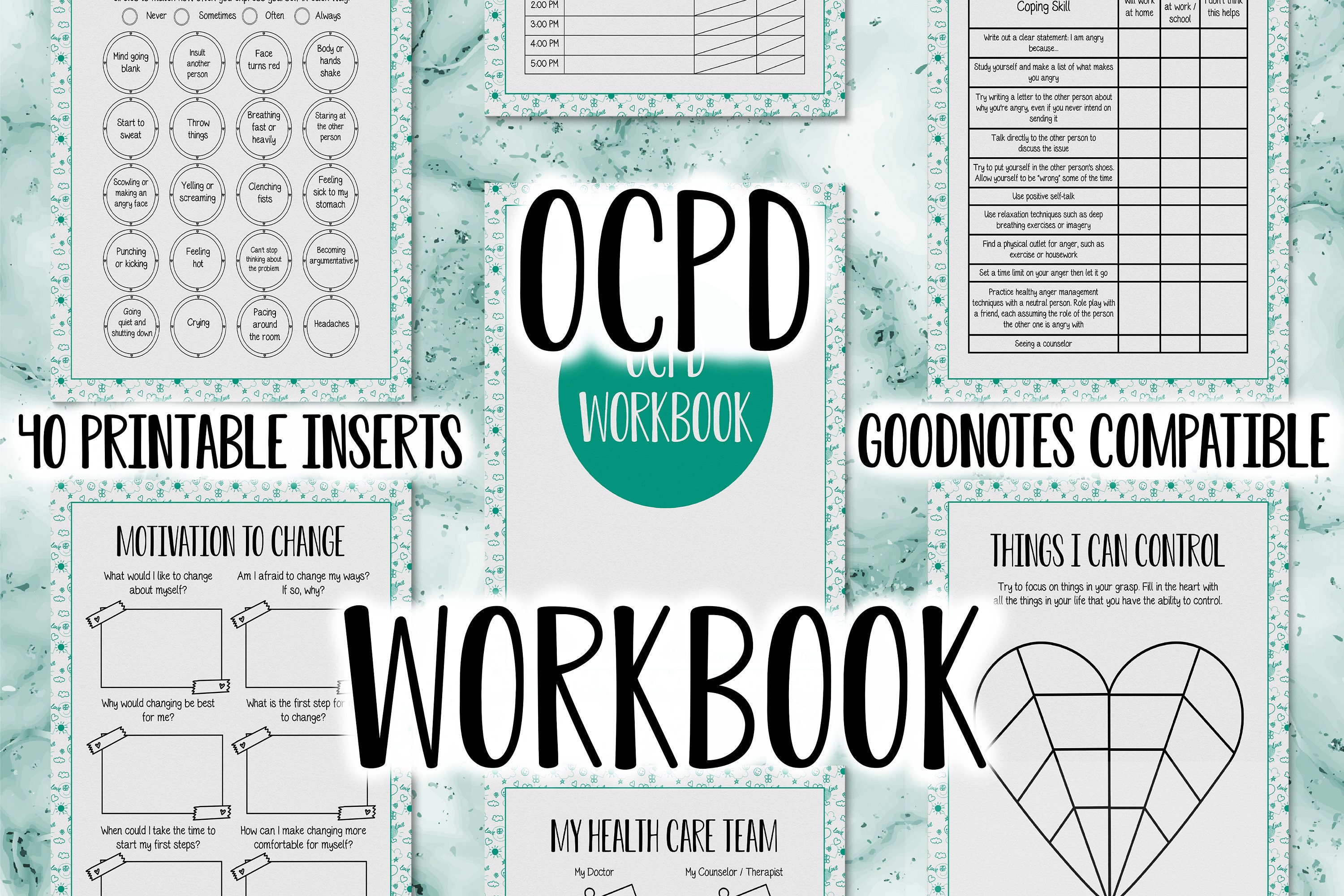 OCPD Workbook Mental Health Therapy CBT for Anger - Etsy Canada