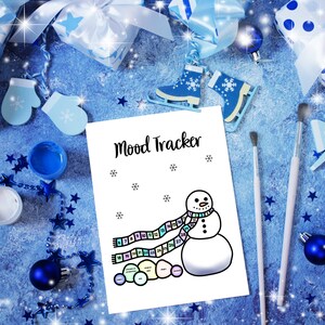 Mood Tracker Printable Snowman Winter Christmas Planner | Etsy