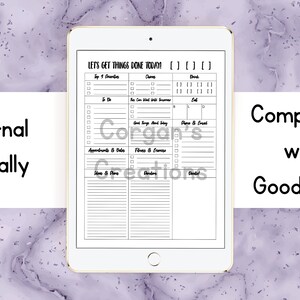 Lets Get Things Done Today Printable Daily Planner | Work Day ...