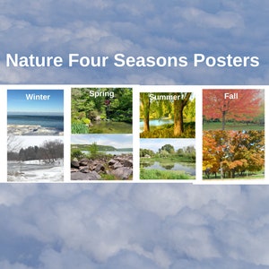 Nature Four Seasons Posters - Etsy