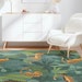 Wild Jungle Animals Rugs, Leopard Print Carpet, Tropical Kids Rugs for ...
