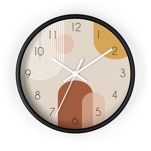 Contemporary Clock, Boho Wall Clock, Nursery Clock Minimalist Design ...