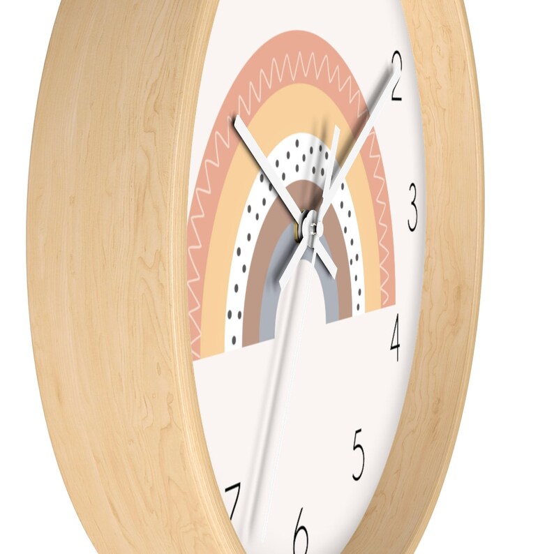 Rainbow Nursery Wall Clock Kids Wall Decor Clocks Rainbow | Etsy