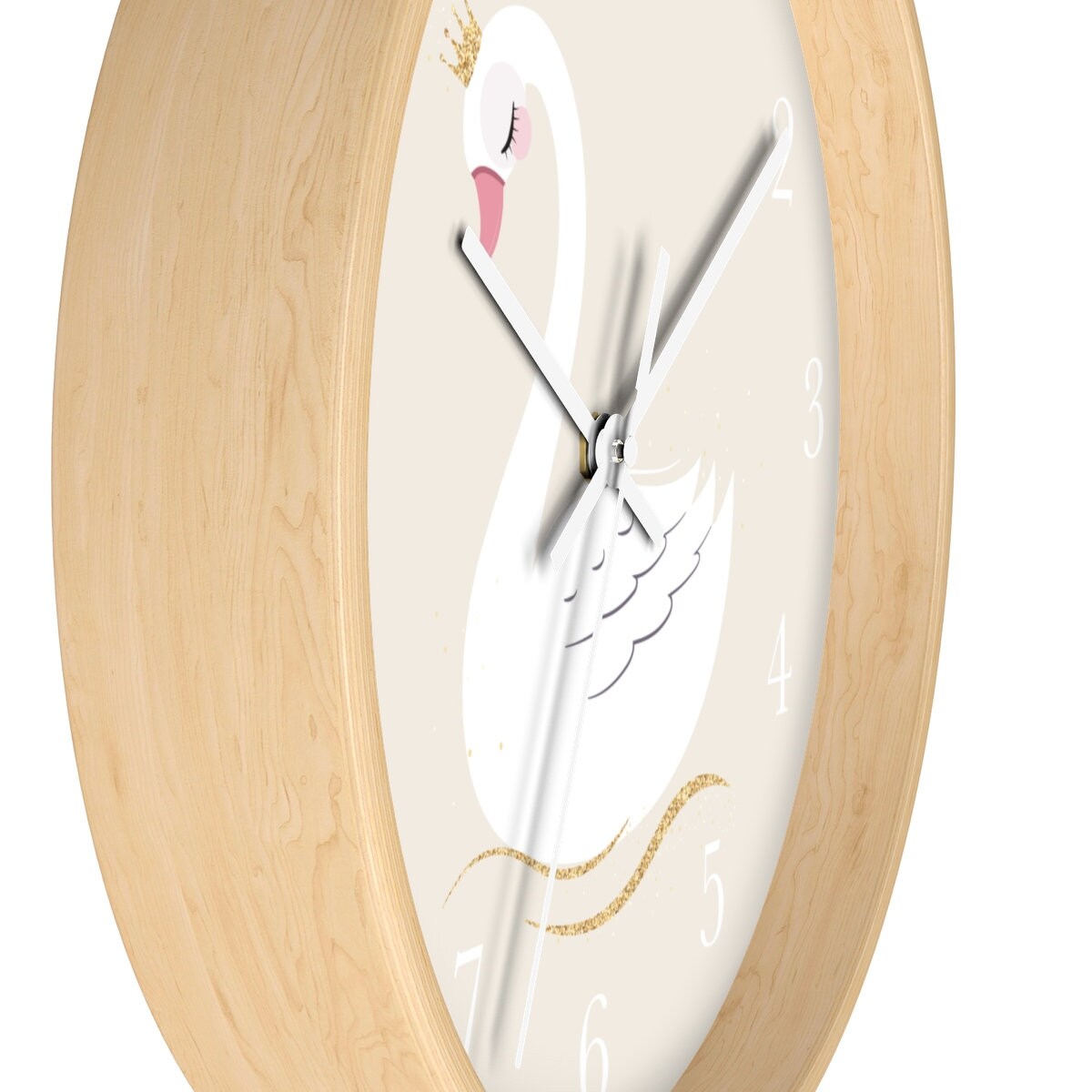 Beige Wall Clock Girls Shabby Chic Design Wall Clock Nursery - Etsy