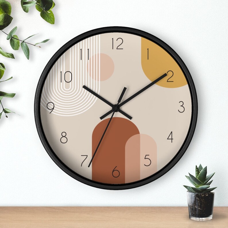Contemporary Clock Boho Wall Clock Nursery Clock Minimalist | Etsy