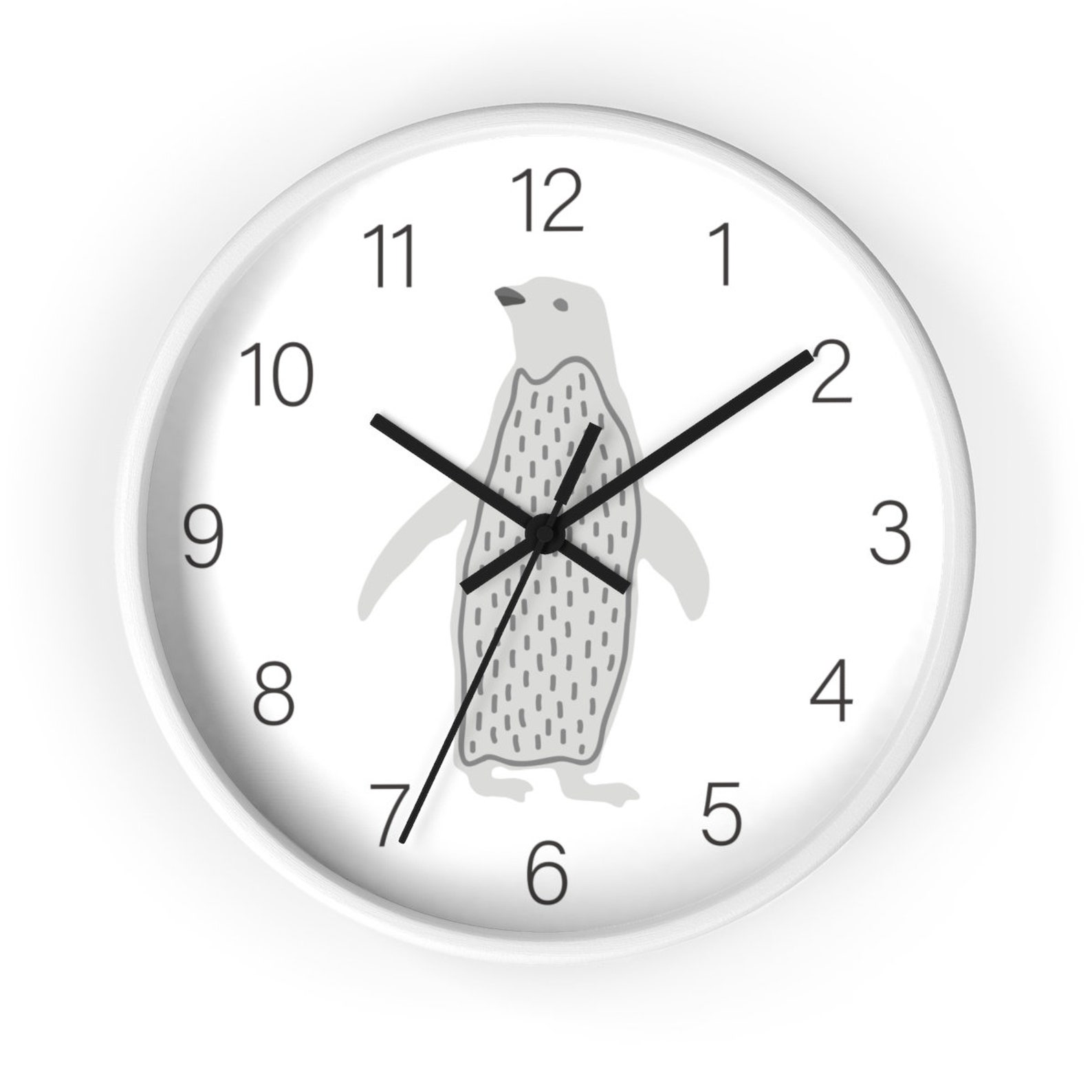 Penguin Wall Clock Kids Design Wall Clock Kids Minimalist - Etsy