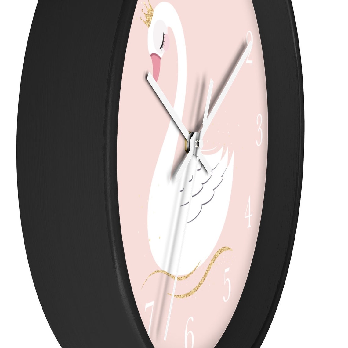 Pink Wall Clock Girls Wall Clock Modern Nursery Decorative | Etsy