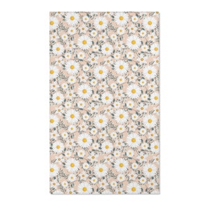 Daisy Rug, Poppies Flowers Kids Carpet, Scandinavian Design Carpet ...