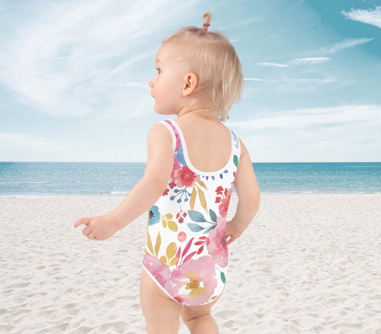 Floral Bouquet Swimsuit for Girls Retro Flower Swimsuit - Etsy