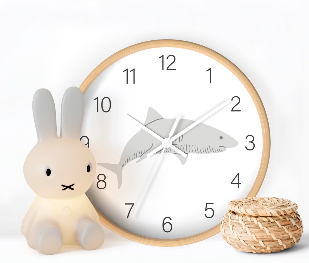 Shark Wall Clock Design Kids Minimalist Wall Clock Animals - Etsy
