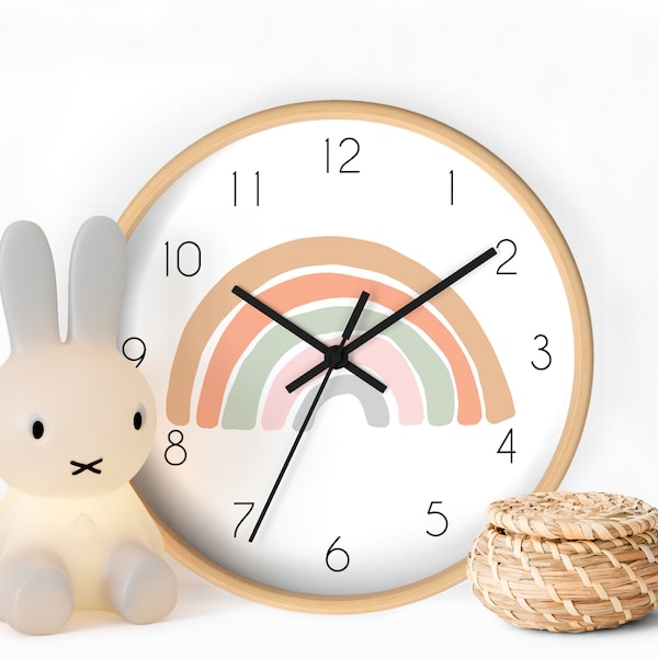 Rainbow Wall Clock - Etsy