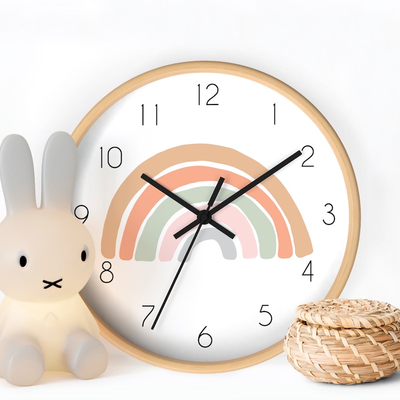 Rainbow Wall Clock - Etsy