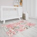 Watercolor Floral Area Rug, Baby Girls Rug, Light Blush Watercolor ...