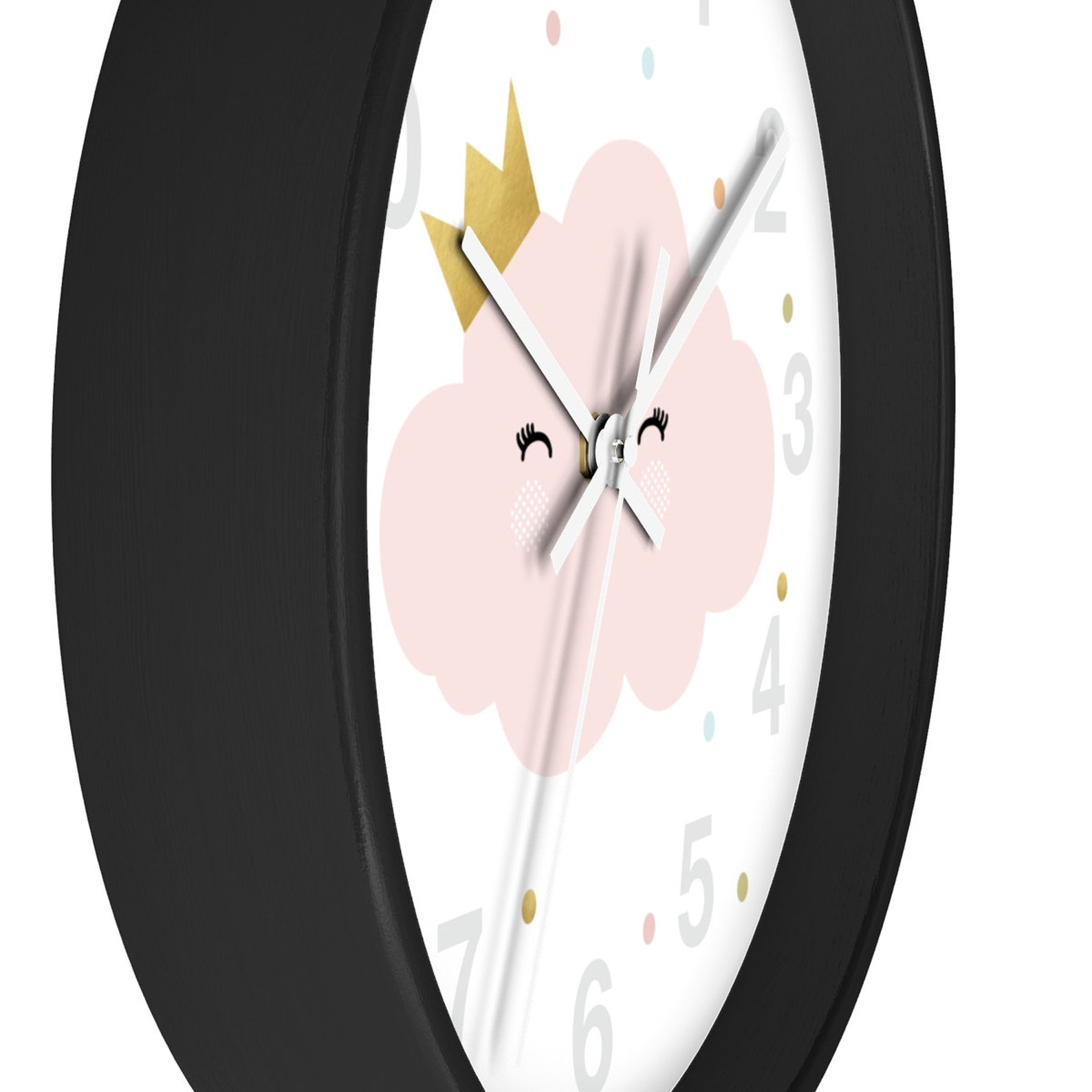 Cute Cloud Wall Clock Kids Art Clock Pink Cloud Clock Clock | Etsy