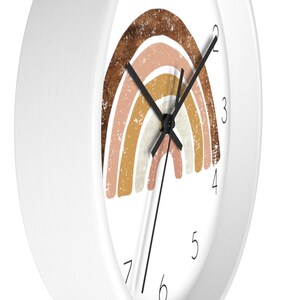 Rainbow Wall Clock, Distressed Rainbow Clock, Nurser Clock Wall, Decorative Nursery Clock, Kids ...