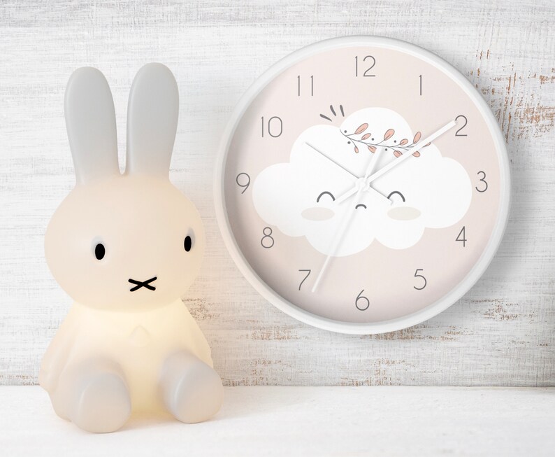 Cloud Nursery Clock Wall Clocks Baby Girls Room Decor Clock | Etsy
