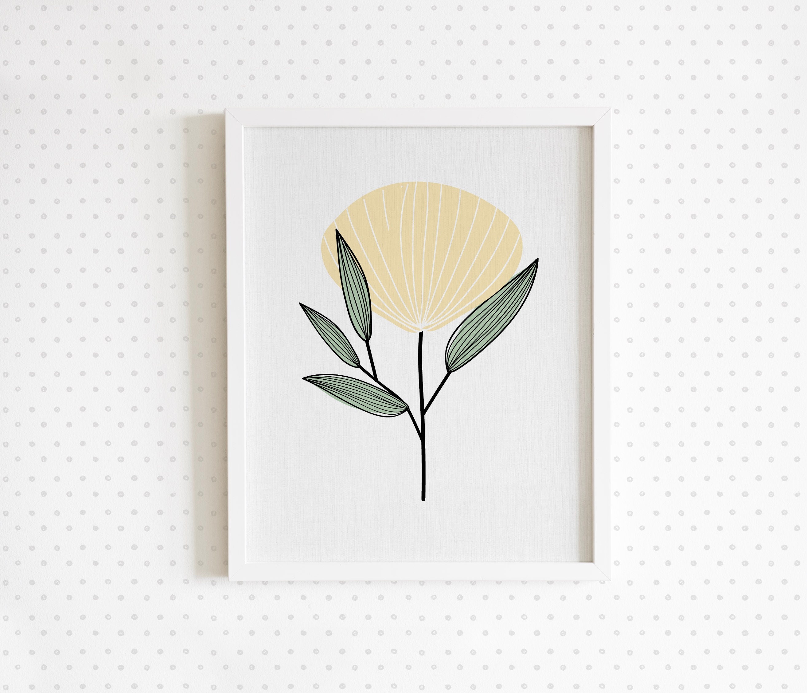 Scandinavian Flowers Prints Nursery Yellowish Golden - Etsy