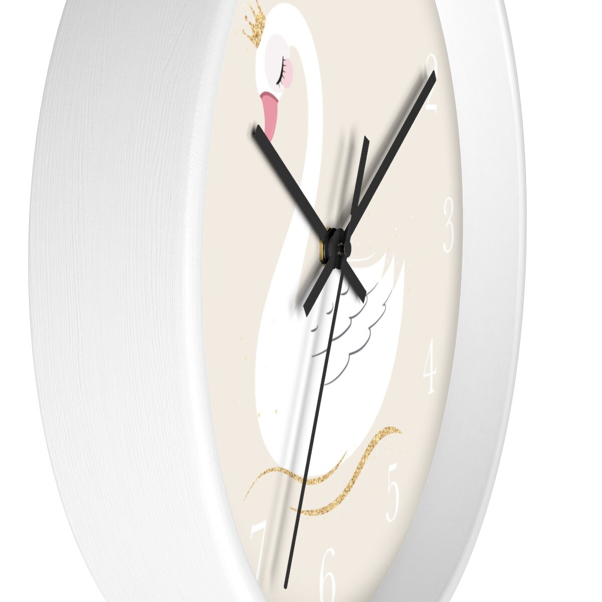 Beige Wall Clock Girls Shabby Chic Design Wall Clock Nursery - Etsy