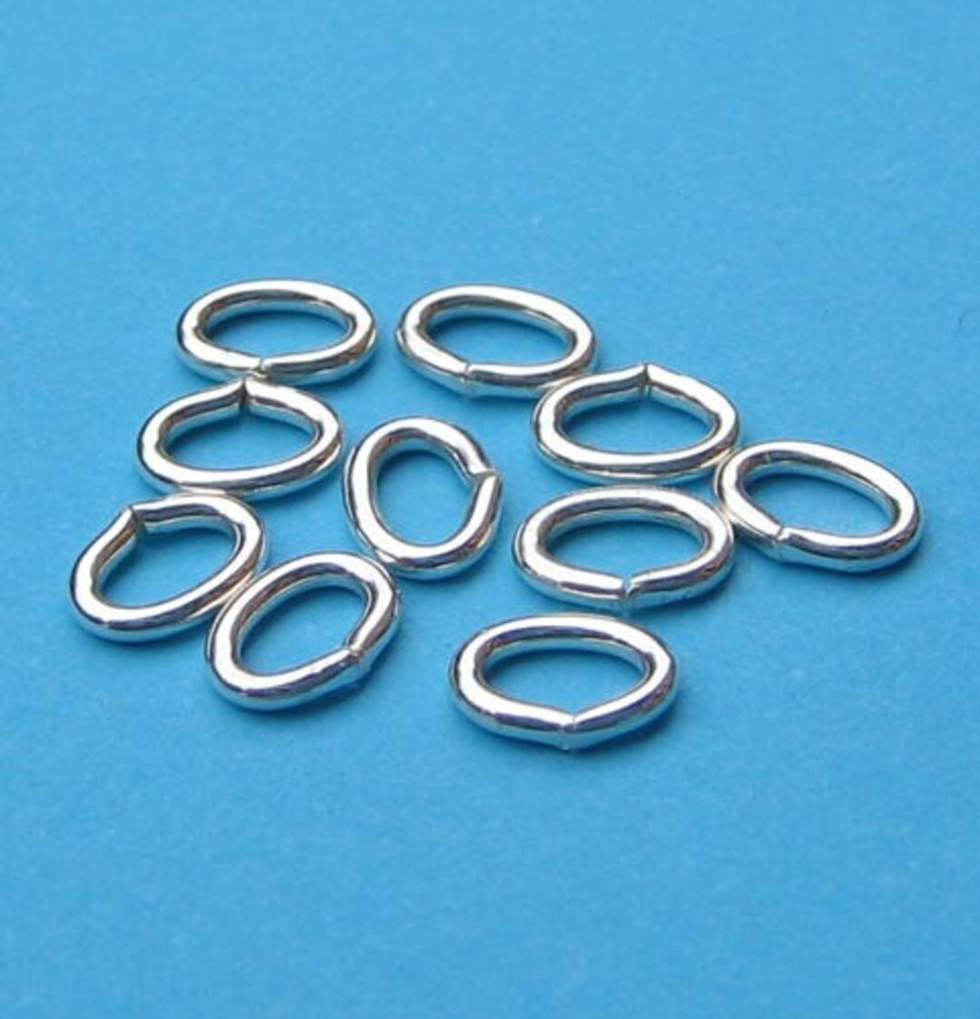 10 Bending Rings Oval Rings 4.5 X 3.2 Mm 925 Silver - Etsy