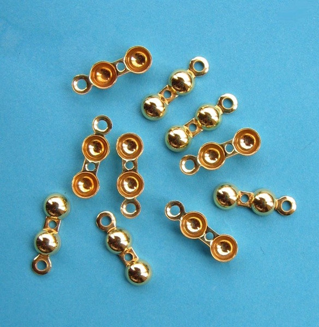 10x Hinged Capsules Ring & Thread Hole Silver Gold Plated - Etsy