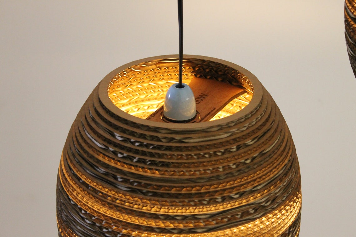 Beehive Recycled Cardboard Pendant Lampshade - Etsy