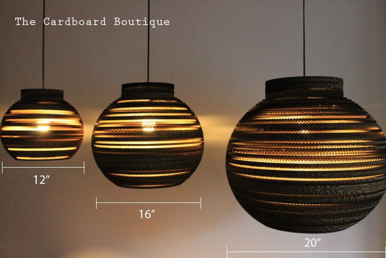 16 Large Collared Sphere Cardboard Pendant Lampshade - Etsy