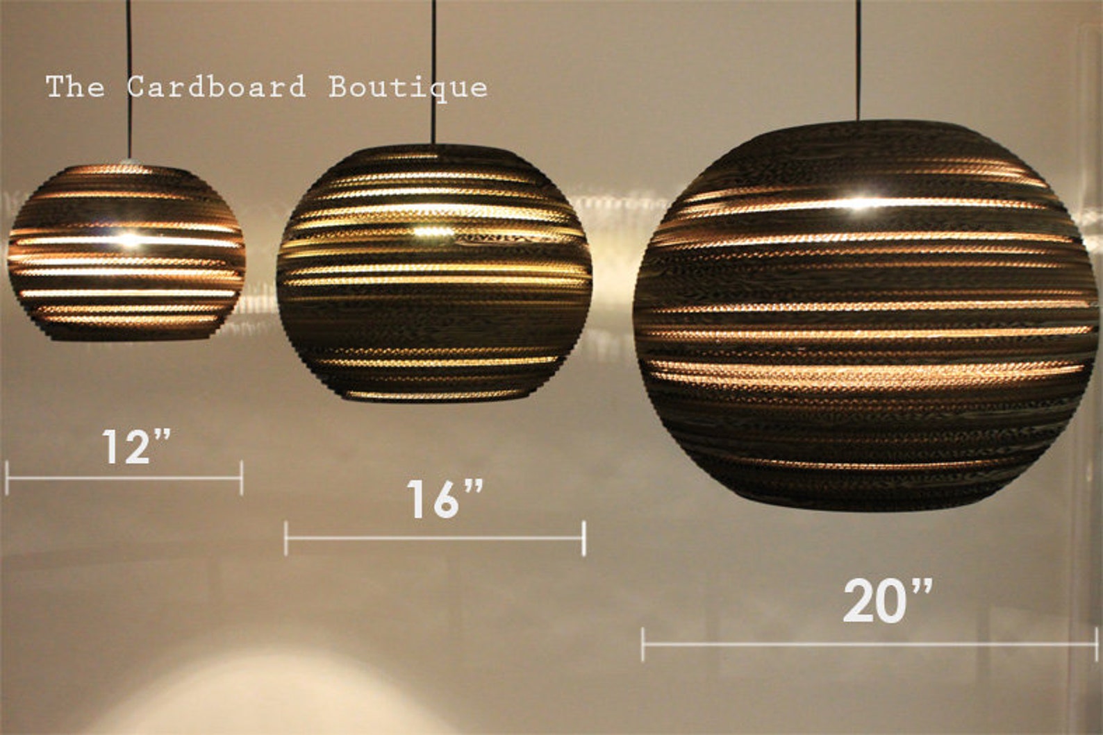 Large 16 Spherical Cardboard Pendant Lampshade - Etsy UK