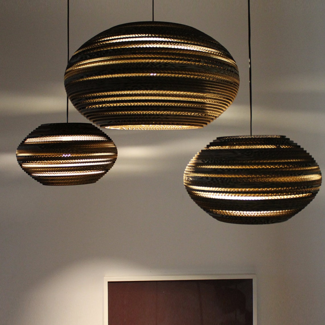 Extra Large 20 Spinning Top Recycled Cardboard Pendant - Etsy