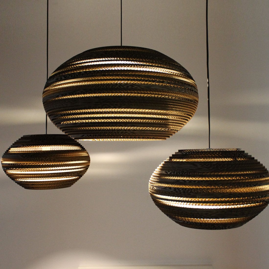 Extra Large 20" Spinning Top Recycled Cardboard Pendant Lampshade - Etsy