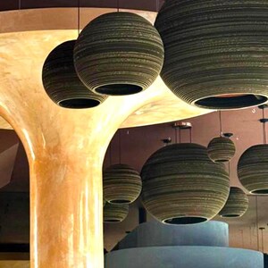 18 Inch Extra Large Recycled Cardboard Sphere Pendant Lampshade - Etsy