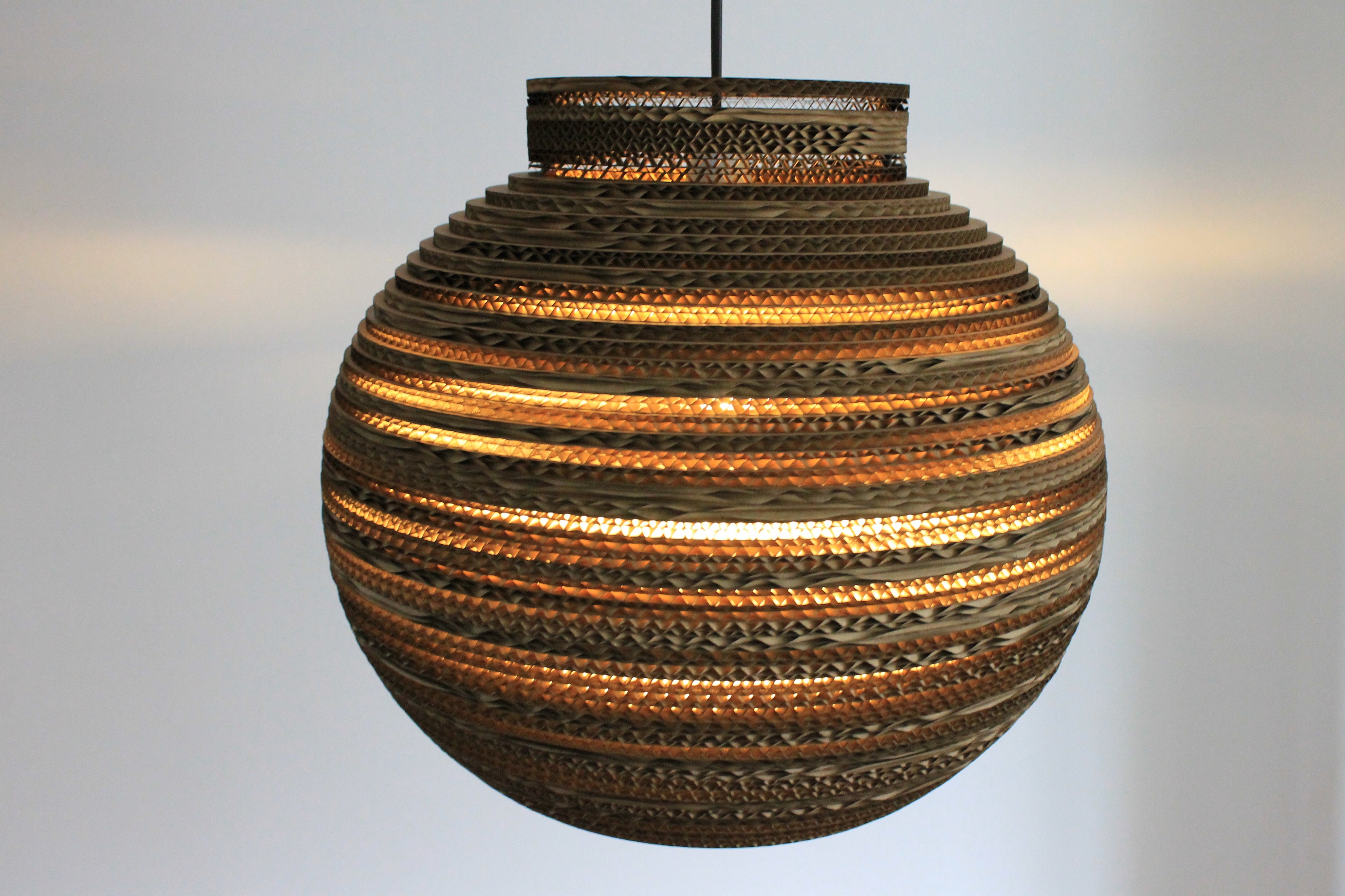 16 Large Collared Sphere Cardboard Pendant Lampshade - Etsy