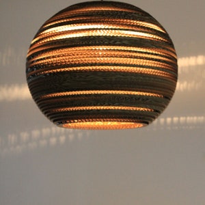 Large 16" Spherical Cardboard Pendant Lampshade - Etsy