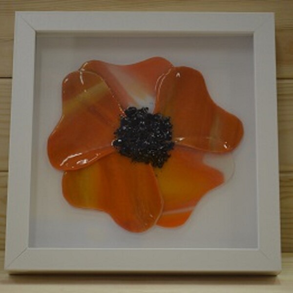 Fused Glass Poppy - Etsy