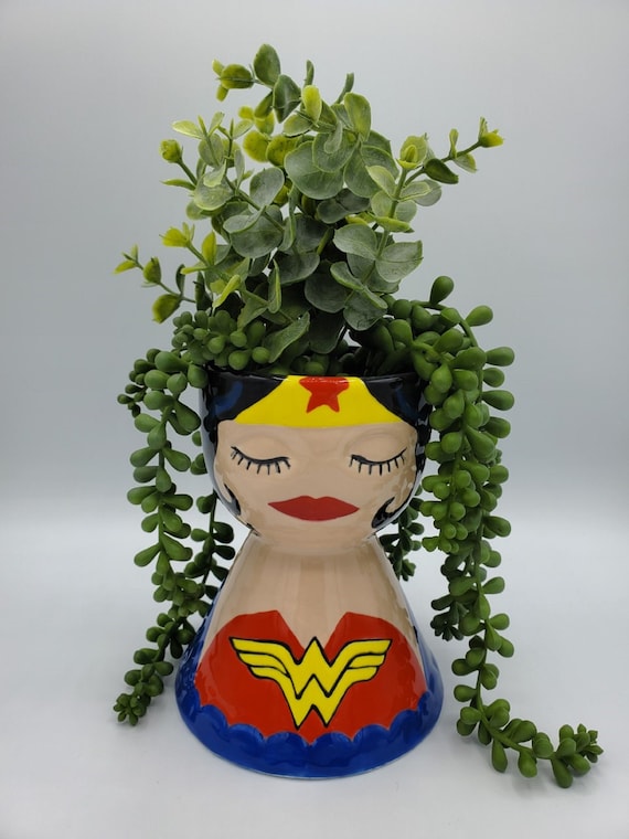 Wonder Woman Planter Vase - Etsy