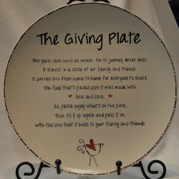 Ceramic Giving Plate - Etsy