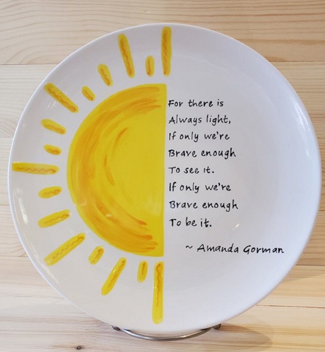 Amanda Gorman Quote Plate - Etsy