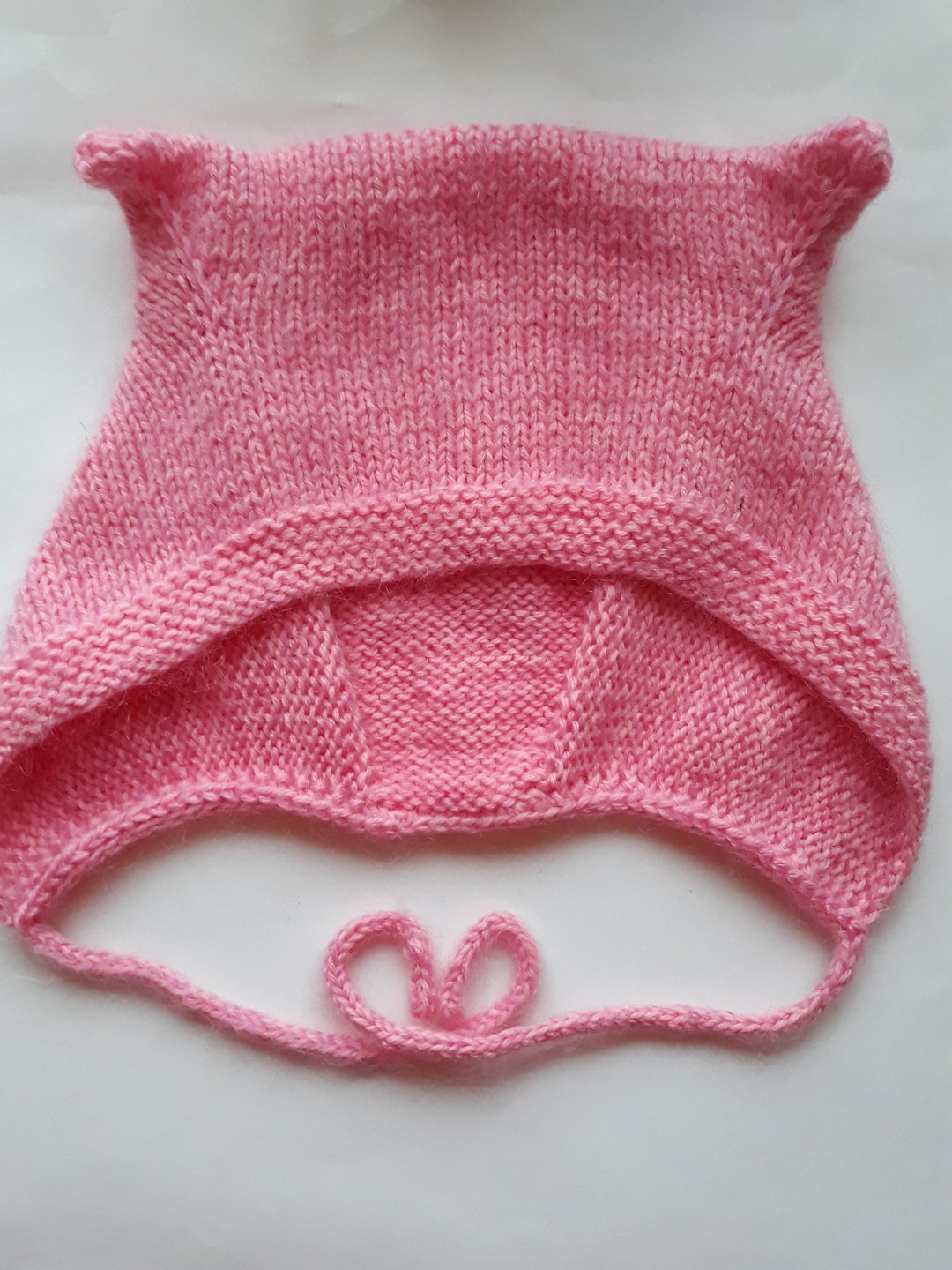 Kitty Bonnet Adult, Cat Ear Bonnet Women, Pink Bonnet Winter Hat - Etsy