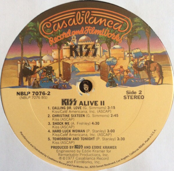 Vintage Vinyl KISS - Alive II 70's Ace Frehley Glam Metal Arena Rock ...