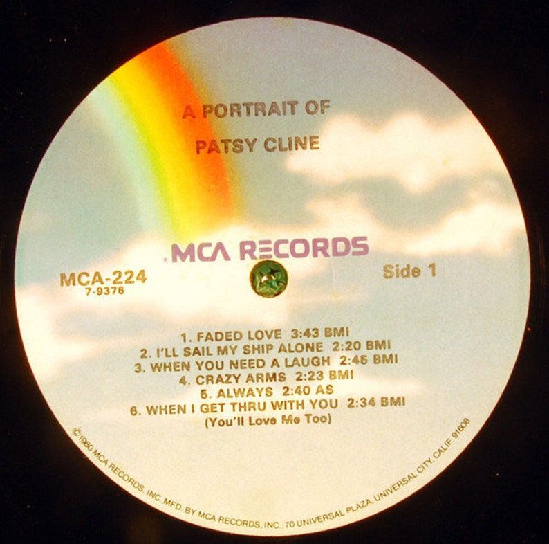 Vintage Vinyl Patsy Cline A Portrait of Patsy Cline 60's Country ...