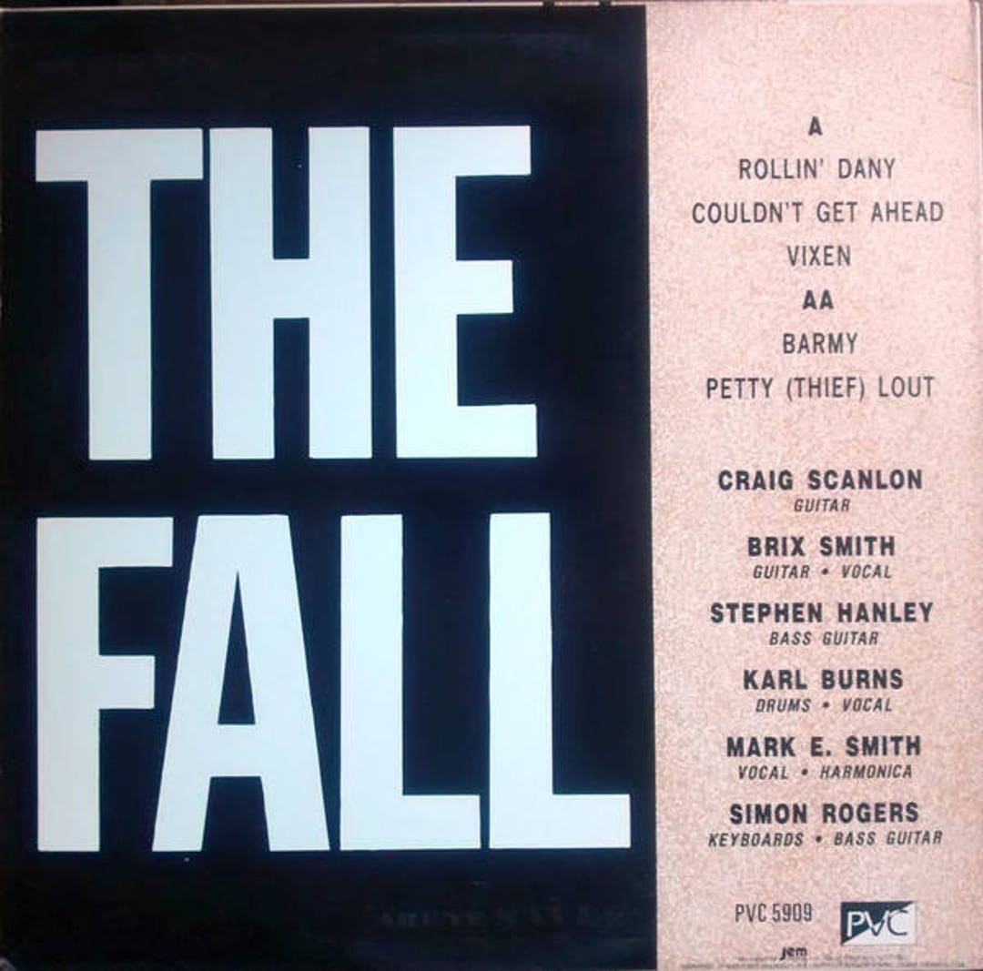 Vintage Vinyl the Fall - the Fall 80's New Wave Mark E. Smith 12 ...