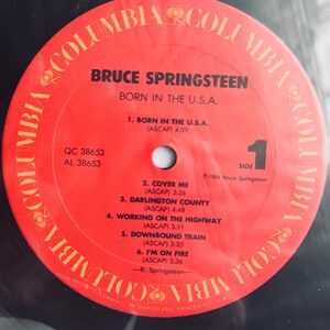 Vintage Vinyl Bruce Springsteen - Born in the USA 80's First Press ...