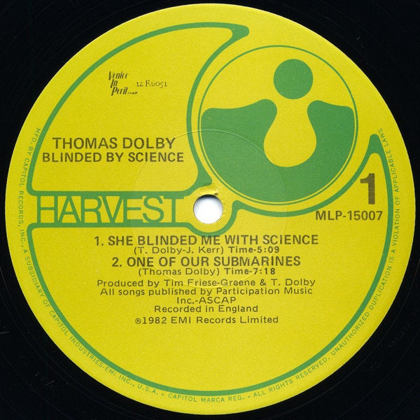 Thomas Dolby Blinded by Science 80's Synth Pop New Wave - Etsy