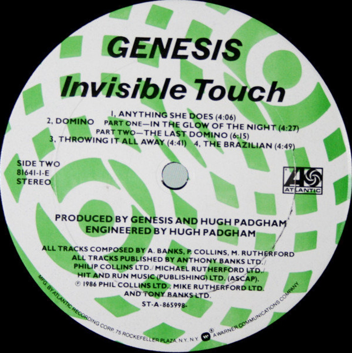Genesis Invisible Touch 80's MTV Phil Collins Pop Rock - Etsy