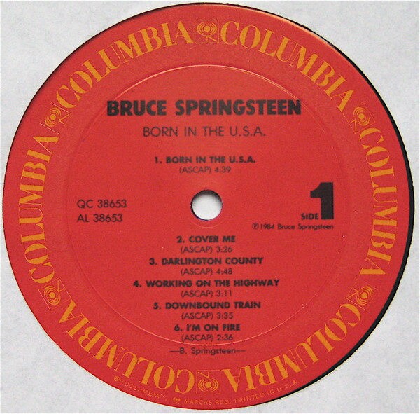 Vintage Vinyl Bruce Springsteen Born in the U.S.A. 80's First Press ...