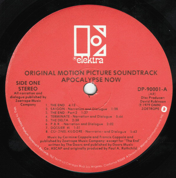 Vintage Vinyl Apocalypse Now 70's Movie Soundtrack Modern Classical ...