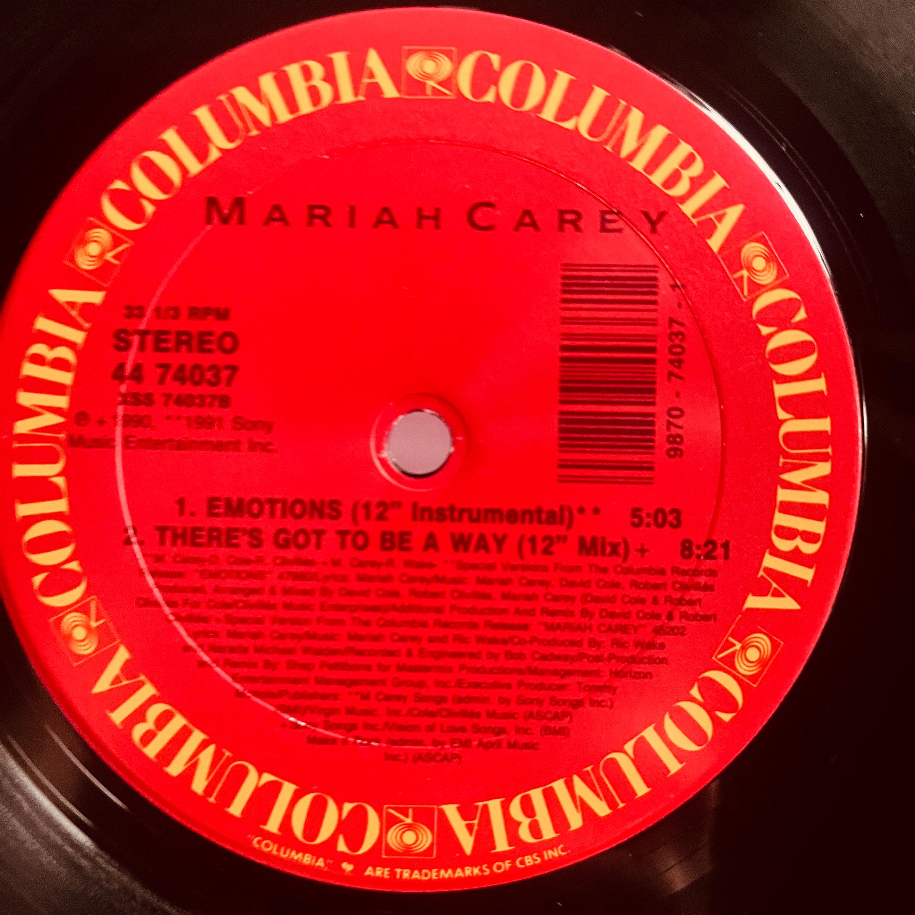 Vintage Vinyl Mariah Carey - Emotions 90's Electronic Hip Hop Dance ...