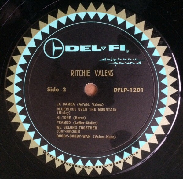 RARE Vintage Vinyl Ritchie Valens Ritchie Valens 50's Rock Latin Ballad ...