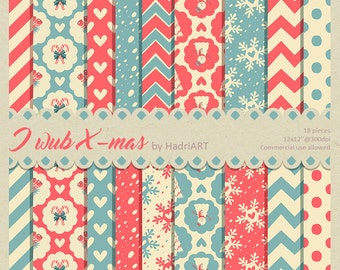 INSTANT DIGITAL Paper DOWNLOAD Joy Rustic Woodsy Vintage Christmas ...